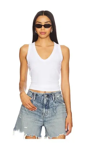Cotton Citizen Verona U Neck Tank Top - White