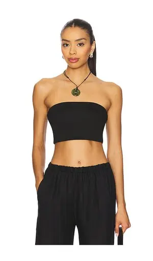 Enza Costa Essential Bandeau Top - Black