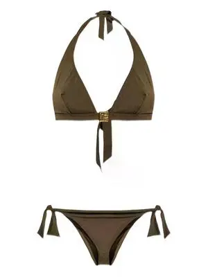 Balmain Triangle Bikini Set - Green