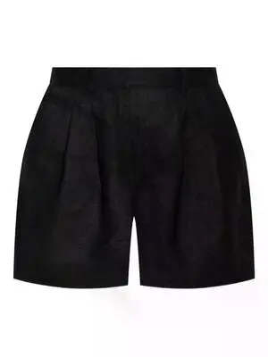 Posse Pleated Thigh-length Shorts - Black