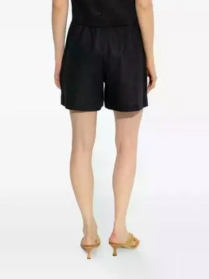 Posse Pleated Thigh-length Shorts - Black