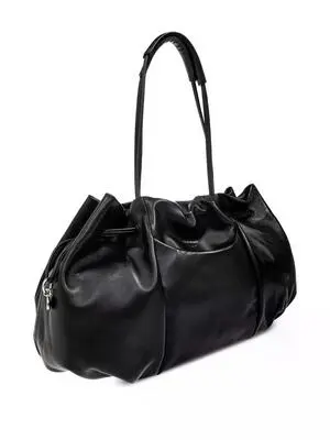 Emporio Armani Pleated Leather Tote Bag