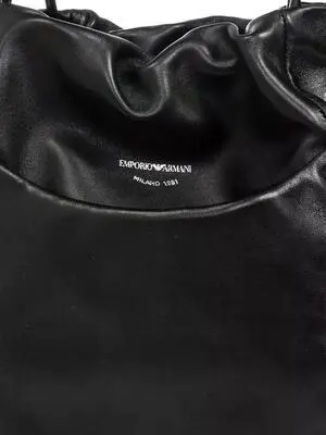 Emporio Armani Pleated Leather Tote Bag