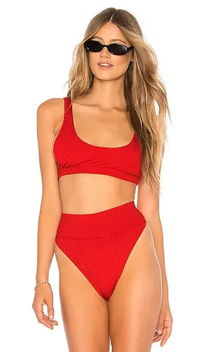 Beach Riot X Peyton Bikini Top - Red