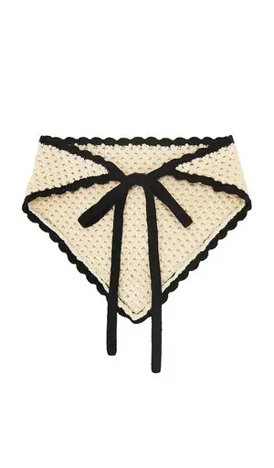 GUIZIO Knit Bandana In Cream