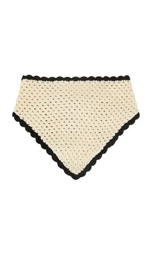 GUIZIO Knit Bandana In Cream