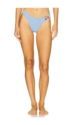 CAPITTANA Atira Vichy Fruits Bikini Bottom - Blue
