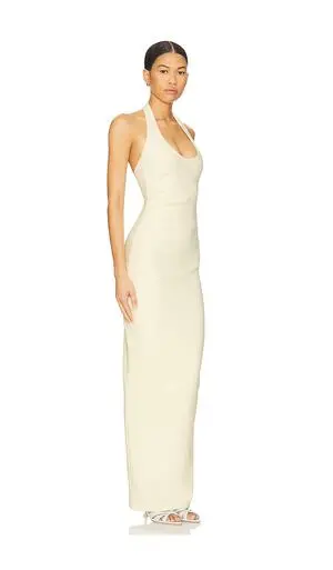 NOOKIE Natalia Halter Maxi Dress - Lemon