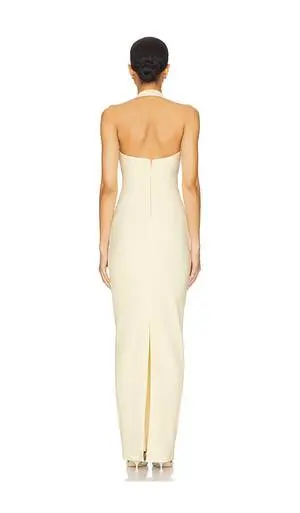 NOOKIE Natalia Halter Maxi Dress - Lemon