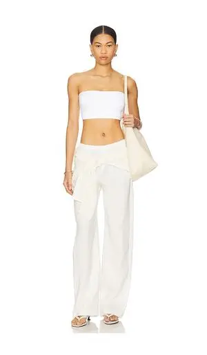 Enza Costa Essential Bandeau Top - White