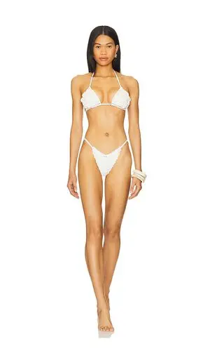 CAPITTANA Rose Bikini Bottom - White
