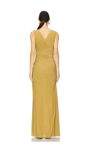 Ronny Kobo Sophia Ruched Maxi Dress
