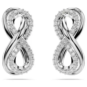 SWAROVSKI Hyperbola Stud Earrings With Zirconia And Gold Finish - White