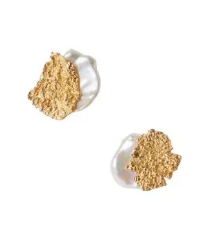 Pacharee Moss-plated Pearl Earrings