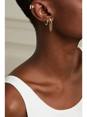 ANITA KO 18-karat Huggie Hoop Earrings