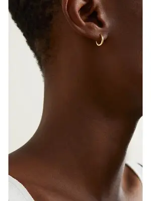 ANITA KO 18-karat Huggie Hoop Earrings