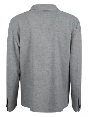 LARDINI Heather Mélange Effect Shirt Jacket - Grey