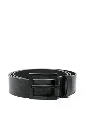 Karl Lagerfeld Logo-print Belt - Black