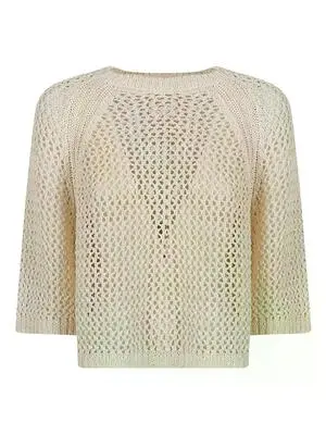 Fabiana Filippi Open-knit Cotton Jumper - Neutrals