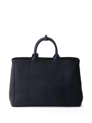 Prada Extra-large Cotton Canvas Tote Bag - Blue