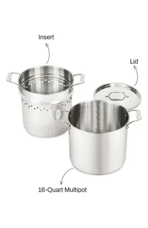ALL-CLAD Simply Strain 16-quart Stainless Steel Multipot With Insert - Silver