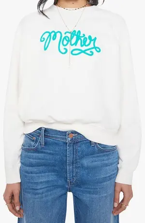 MOTHER Cotton Graphic Sweatshirt - Mother Twist