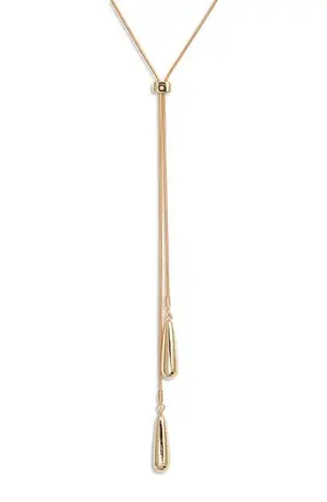 NORDSTROM Double Droplet Lariat Necklace