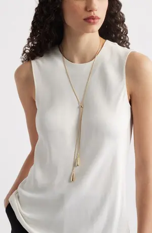 Nordstrom Double Droplet Lariat Necklace