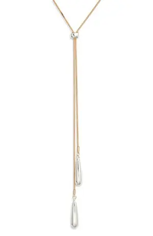 Nordstrom Double Droplet Lariat Necklace