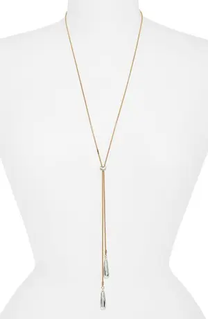 Nordstrom Double Droplet Lariat Necklace