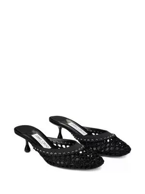 JIMMY CHOO 50mm Pixie Mules - Black
