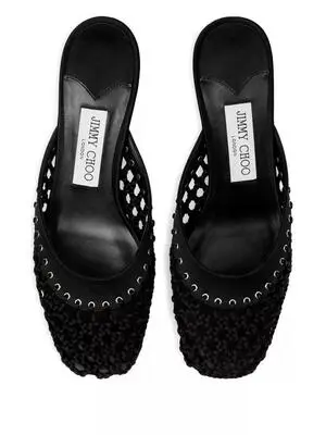 JIMMY CHOO 50mm Pixie Mules - Black