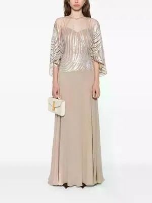 Elie Saab Embroidered Maxi Dress