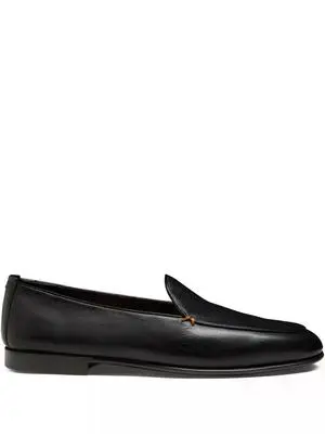 Santoni Leather Loafers - Black