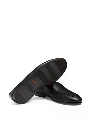 Santoni Leather Loafers - Black