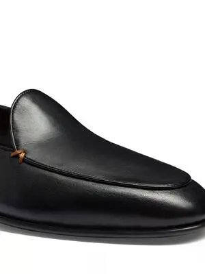 Santoni Leather Loafers - Black