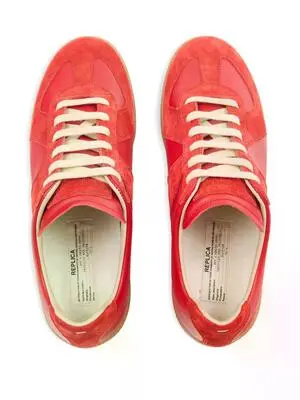 MAISON MARGIELA Replica Lace Up Sneakers - Red