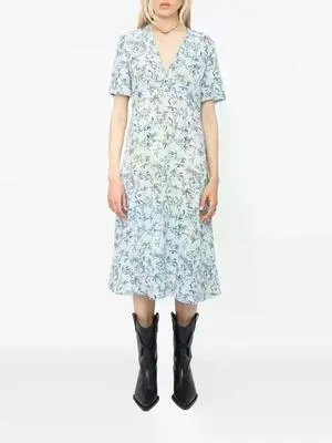 Zadig&Voltaire Rhodral Midi Skirt - Blue