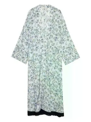 Zadig&Voltaire Long Sleeve Floral Print Coat