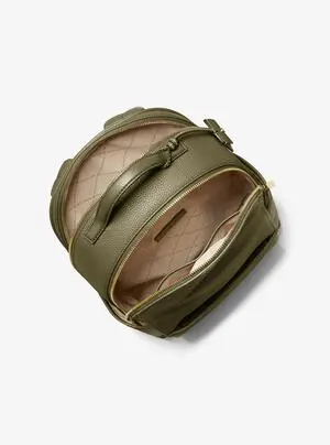 Michael Kors Sable Medium Pebbled Leather Backpack - Green