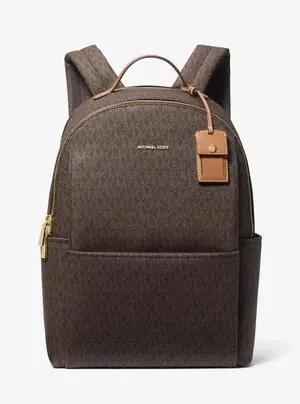 Michael Kors Large Signature Logo Backpack - Brown