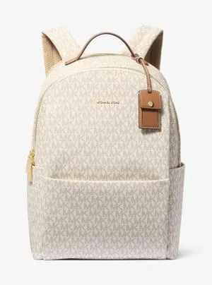 Michael Kors Large Signature Logo Backpack - Natural