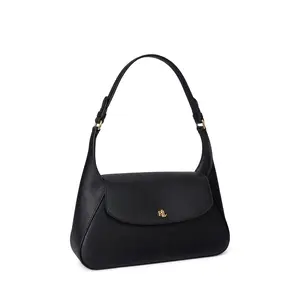 Ralph Lauren Crosshatch Medium Schylar Shoulder Bag - Black
