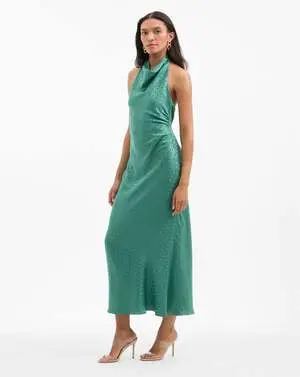 Veronica Beard Maggie Halter Maxi Dress - Clover