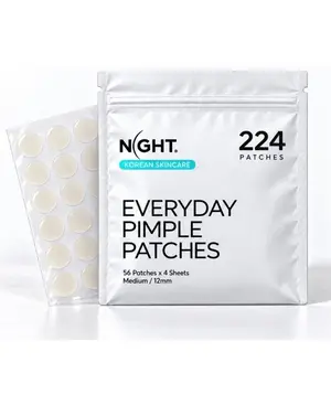 NIGHT Hydrocolloid Over Pimple Patches – 224 Ct Mega Pack - Transparent