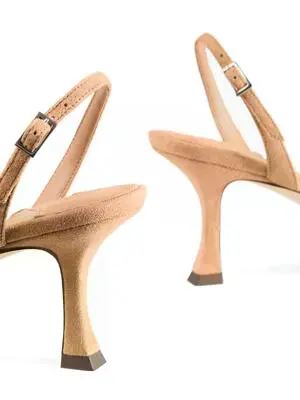 JIMMY CHOO 70mm Elsy Slingback Sandals - Brown