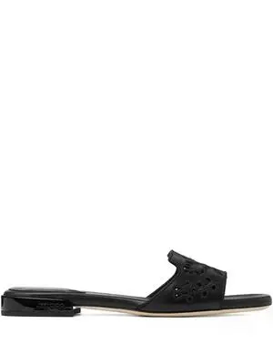 JIMMY CHOO Ariane Flat Sandals - Black
