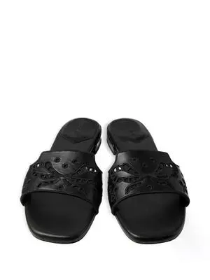 JIMMY CHOO Ariane Flat Sandals - Black