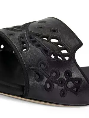 JIMMY CHOO Ariane Flat Sandals - Black