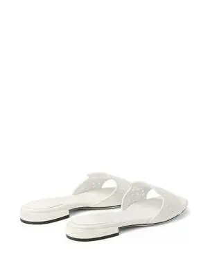 JIMMY CHOO Ariane Flat Sandals - White
